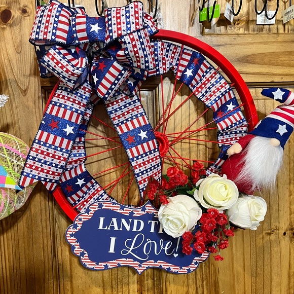 Holiday | Patriotic Wreath Hand Crafted All New Materials | Poshmark